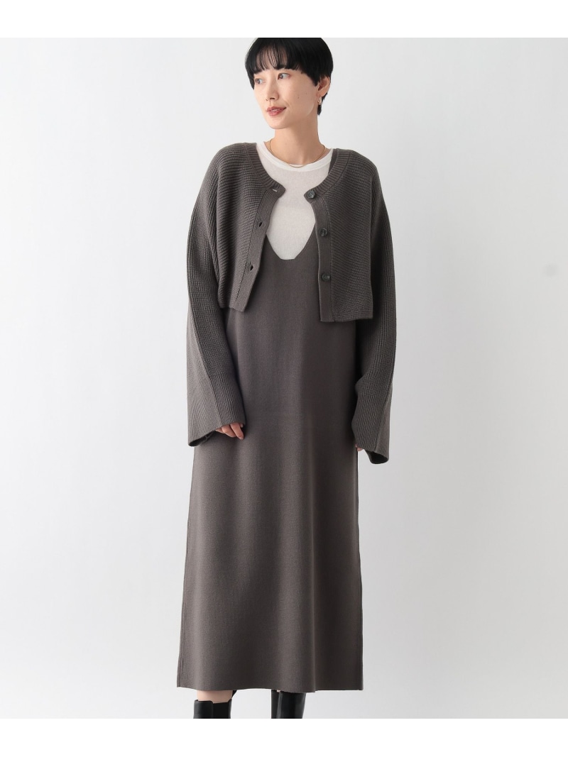 【楽天市場】【SALE／55%OFF】2WAYショルダーカーデSETワンピース2 LEPSIM レプシィム ワンピース・ドレス ワンピース グレー ホワイト ブラック ブルー【RBA_E ...