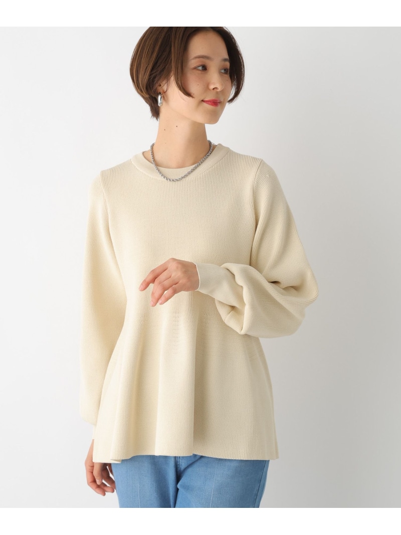 【楽天市場】【SALE／30%OFF】12ゲージペプラムプルオーバー LEPSIM レプシィム トップス ニット ブラック ホワイト イエロー ...