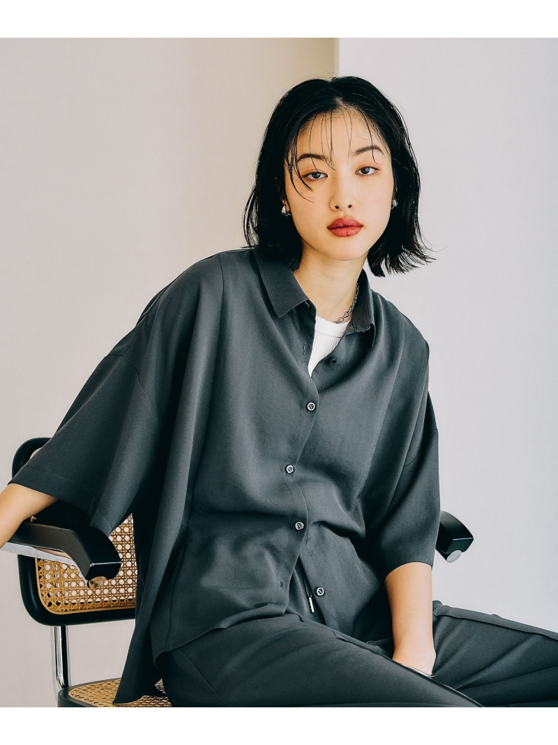 【楽天市場】マルチメリット5分袖シャツ LEPSIM レプシィム トップス シャツ・ブラウス ネイビー ベージュ オレンジ グレー カーキ ...