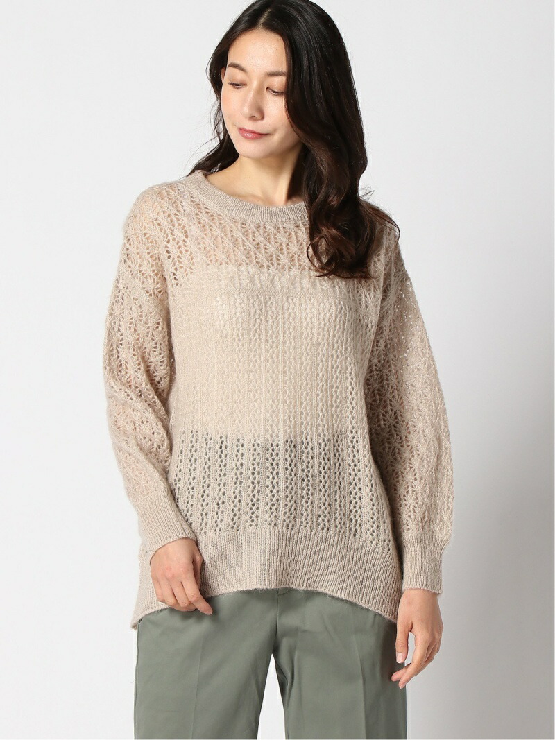 【楽天市場】【SALE／66%OFF】K/5GモヘアスカシPO LEPSIM レプシィム トップス ニット ベージュ ブラウン グリーン【RBA_E】[Rakuten Fashion ...