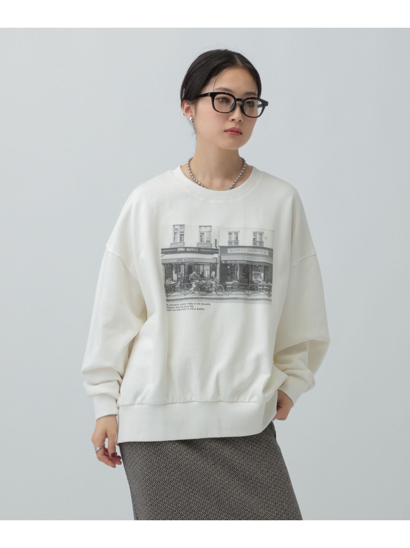 【楽天市場】アソートプリントスウェット LEPSIM レプシィム トップス スウェット・トレーナー ベージュ ホワイト グレー【送料無料】[Rakuten Fashion]：LEPSIM／レプシィム