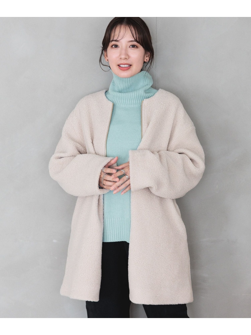 【楽天市場】【SALE／30%OFF】ライトボアミドルコート【カラー予約】 LEPSIM レプシィム ジャケット・アウター その他のジャケット・アウター カーキグリーン ブラック ブラウン ...