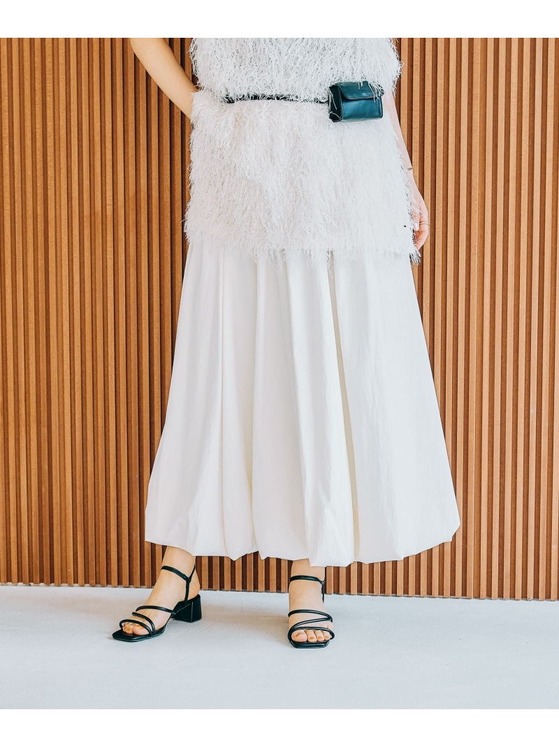 【楽天市場】バルーンスカート2 LEPSIM レプシィム スカート ロング・マキシスカート ホワイト ブラック【先行予約】*【送料無料】[Rakuten Fashion]：LEPSIM／レプシィム