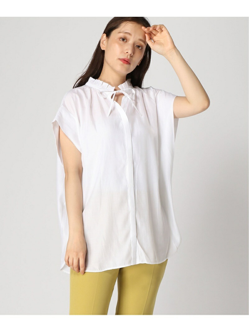 【楽天市場】【SALE／70%OFF】(W)ゼンゴギネックフリルBL LEPSIM レプシィム トップス シャツ・ブラウス ホワイト グリーン ...