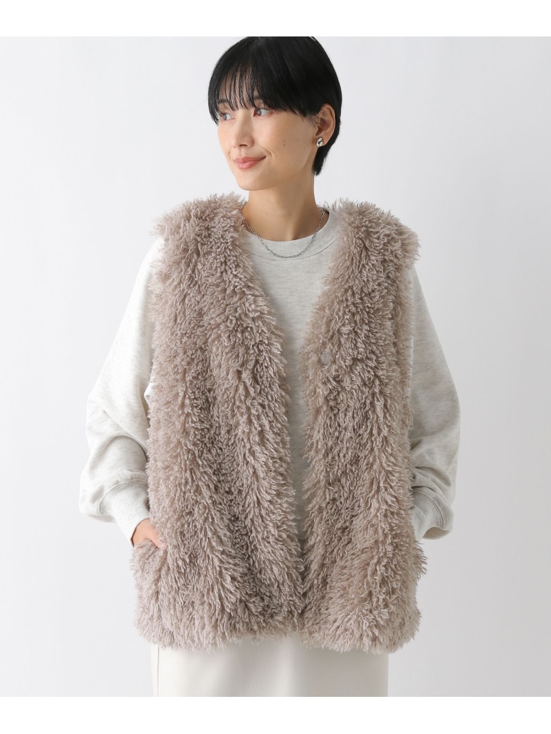 【楽天市場】カーリーファーベスト LEPSIM レプシィム ジャケット・アウター その他のジャケット・アウター グレー【送料無料】[Rakuten Fashion]：LEPSIM／レプシィム