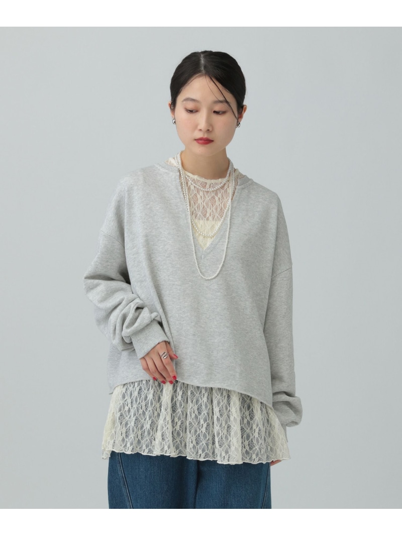 【楽天市場】総レース長袖ペプラム LEPSIM レプシィム トップス カットソー・Tシャツ ホワイト ブラック【送料無料】[Rakuten Fashion]：LEPSIM／レプシィム