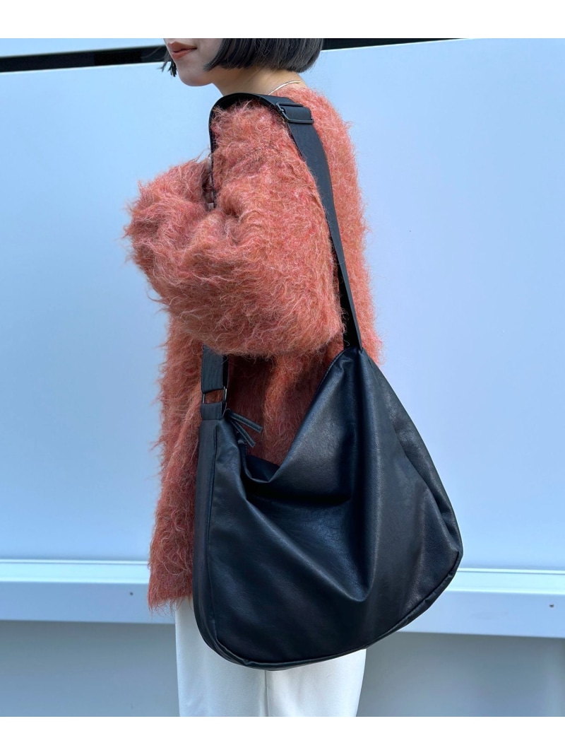 【楽天市場】フェイクレザーソフト斜めがけバッグ LEPSIM レプシィム バッグ ショルダーバッグ ブラック ホワイト【送料無料 ...