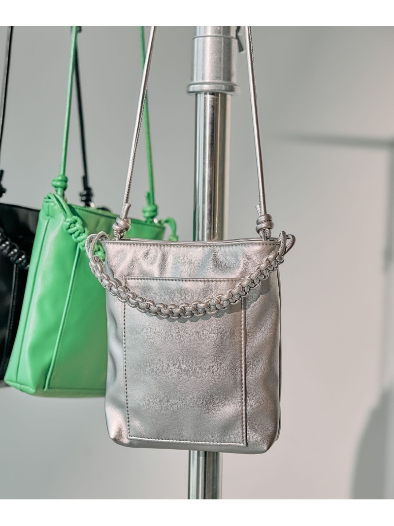 【楽天市場】編みハンドルフェイクレザーミニショルダー LEPSIM レプシィム バッグ ショルダーバッグ グリーン ブラック【先行予約 ...