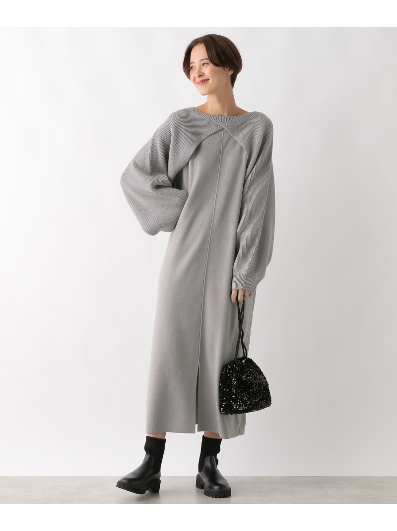 【楽天市場】【SALE／50%OFF】2WAYショルダーウォーマーセットワンピース【新色&追加予約】 LEPSIM レプシィム ワンピース・ドレス ワンピース ブルー グレー ブラック ...