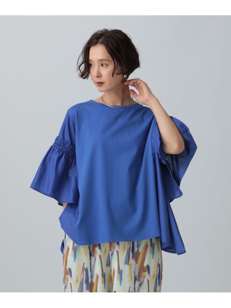 【楽天市場】異素材フリルチュニック LEPSIM レプシィム トップス その他のトップス ホワイト ブルー オレンジ ブラック【送料無料 ...