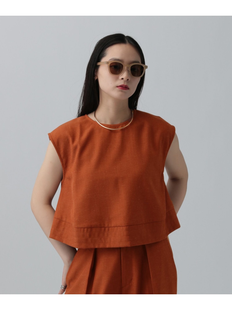 【楽天市場】【SALE／60%OFF】リネンブレンドノースリブラウス LEPSIM レプシィム トップス シャツ・ブラウス オレンジ ブラック【RBA_E】[Rakuten Fashion ...