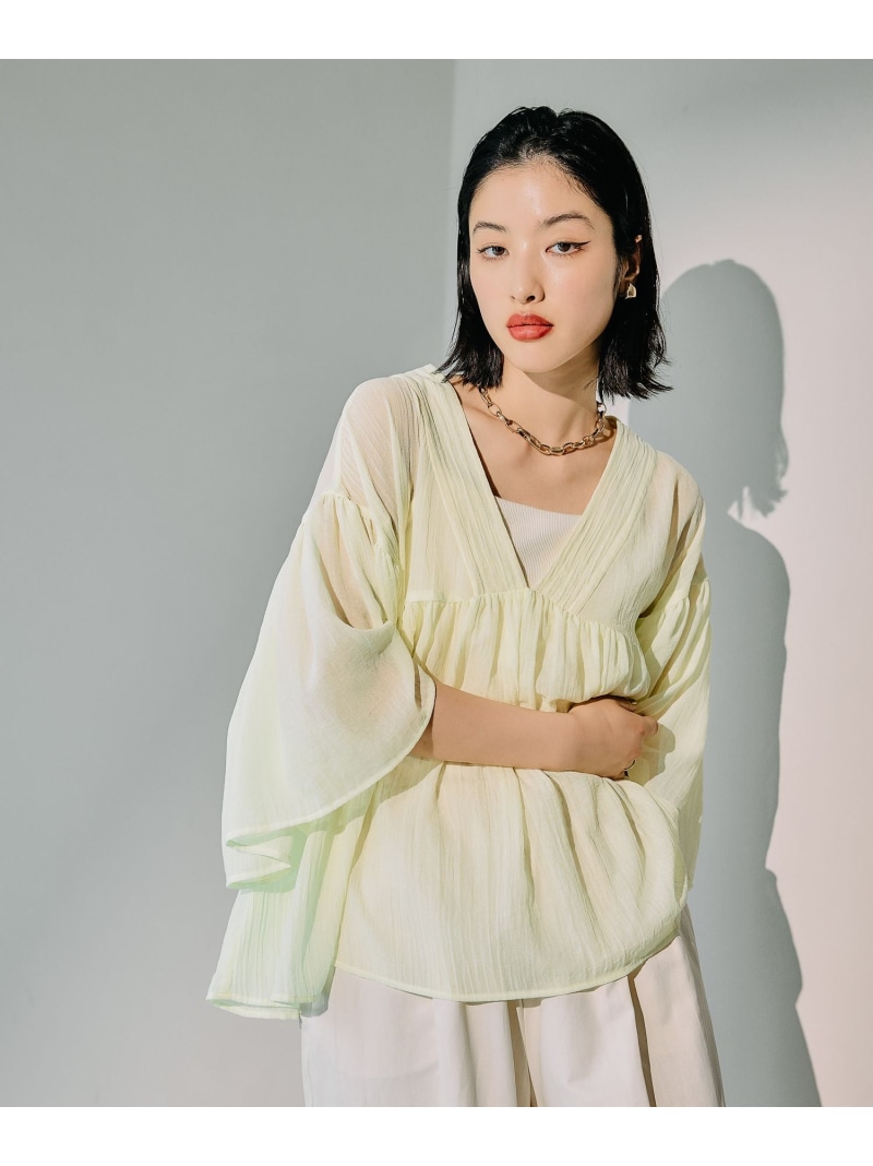 【楽天市場】たっぷりギャザーVブラウス LEPSIM レプシィム トップス シャツ・ブラウス ブルー ホワイト ブラック イエロー【先行予約】*【送料無料】[Rakuten Fashion ...