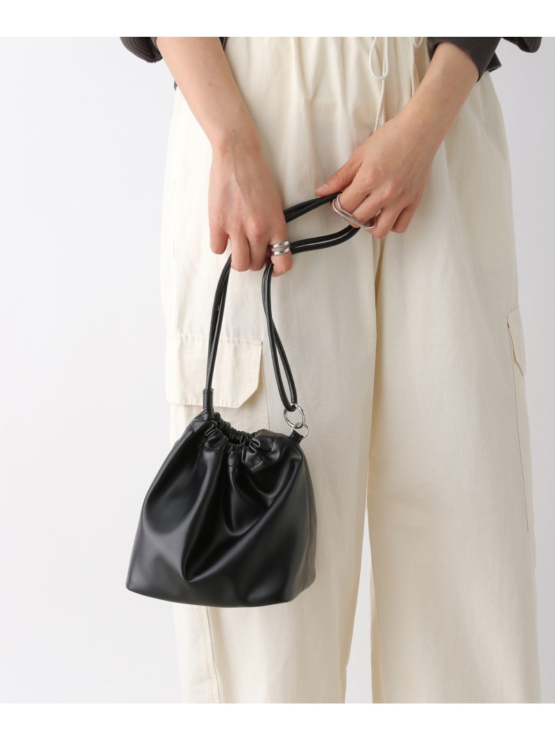 【楽天市場】【SALE／33%OFF】フェイクレザーミニ巾着 LEPSIM レプシィム バッグ ハンドバッグ イエロー シルバー ブラック ...