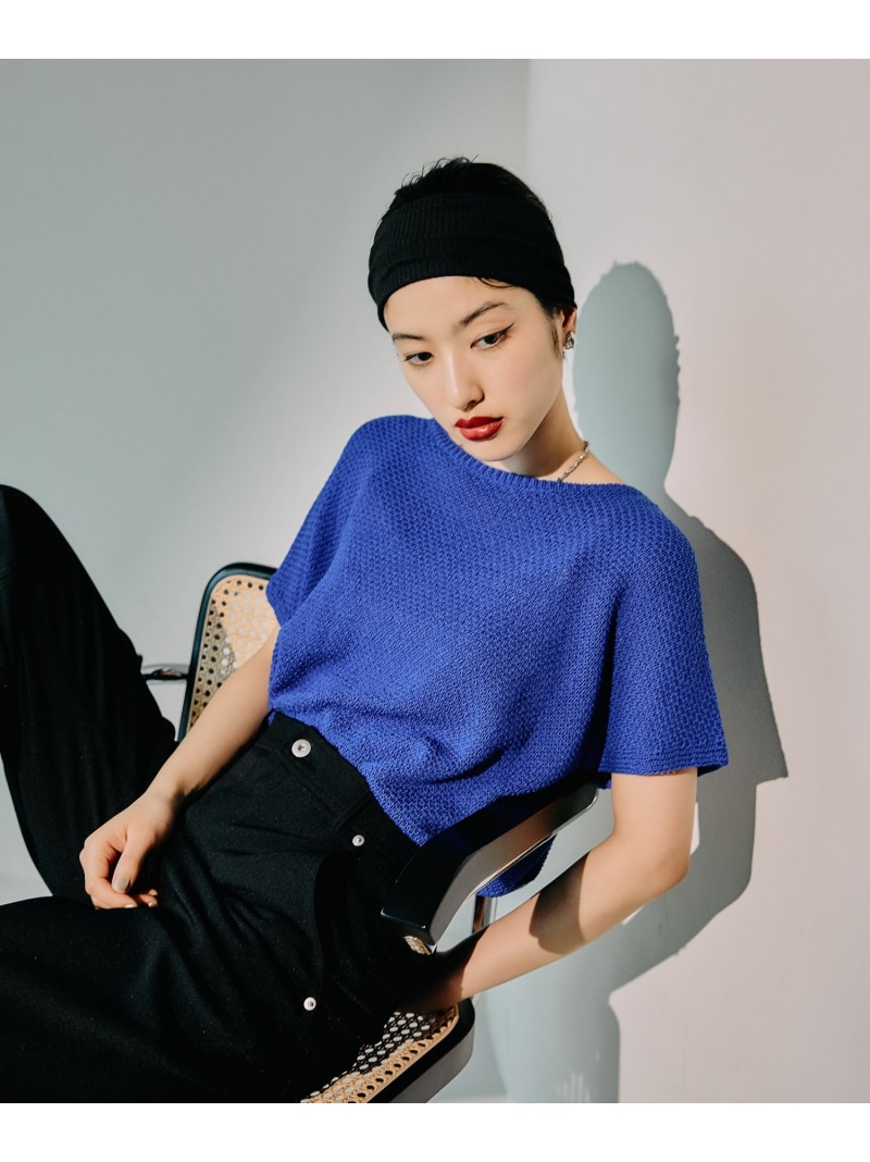 【楽天市場】5ゲージカノコライクプルオーバーSS LEPSIM レプシィム トップス ニット ブルー ベージュ ブラック【送料無料】[Rakuten Fashion]：LEPSIM／レプシィム