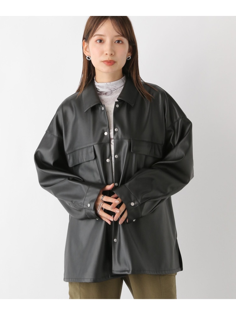 【楽天市場】【SALE／50%OFF】(W)FレザーシャツJK LEPSIM レプシィム ジャケット・アウター その他のジャケット・アウター ブラック ベージュ【RBA_E】[Rakuten ...