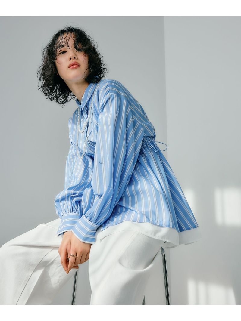 【楽天市場】【SALE／50%OFF】ウエストシャーリング長袖ブラウス LEPSIM レプシィム トップス シャツ・ブラウス ベージュ ホワイト グレー【RBA_E】[Rakuten ...