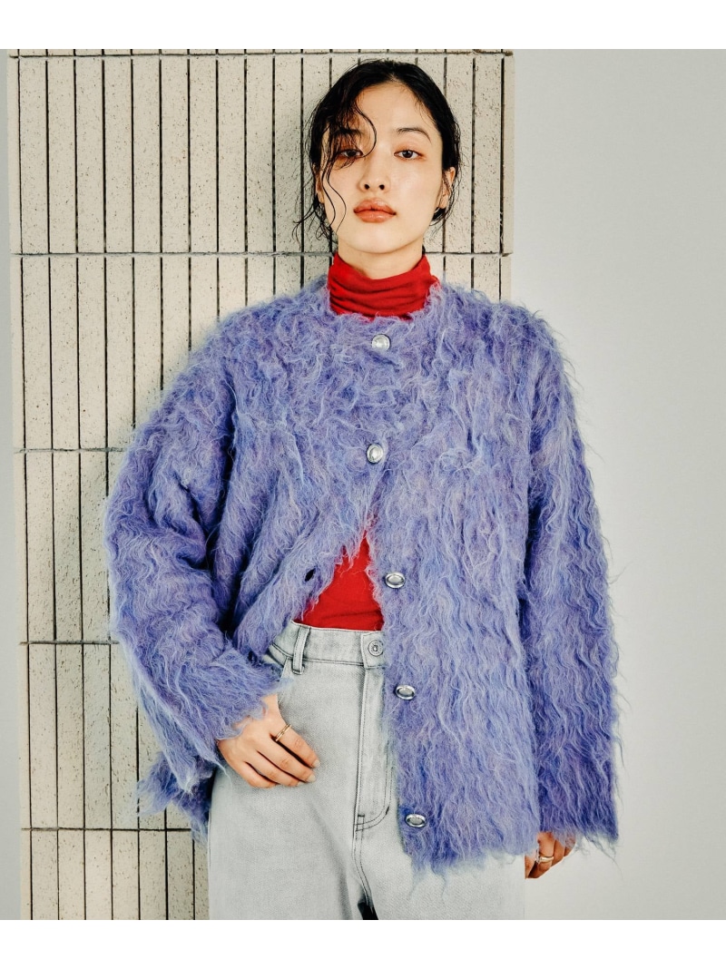 【楽天市場】【SALE／50%OFF】5ゲージカール起毛カーディガン LEPSIM レプシィム トップス カーディガン ブルー グレー ...