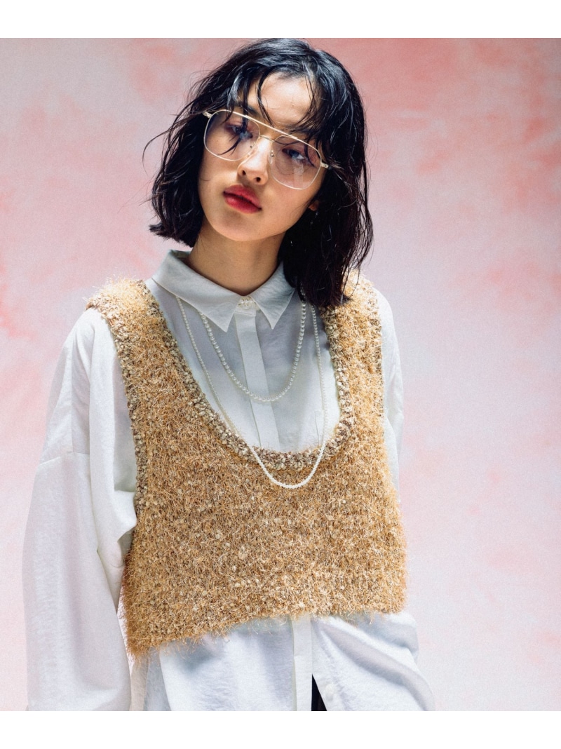 【楽天市場】3.5ゲージファンシーヤーンベスト LEPSIM レプシィム トップス ベスト・ジレ ブラック ブラウン グレー【先行予約】*【送料無料】[Rakuten Fashion ...