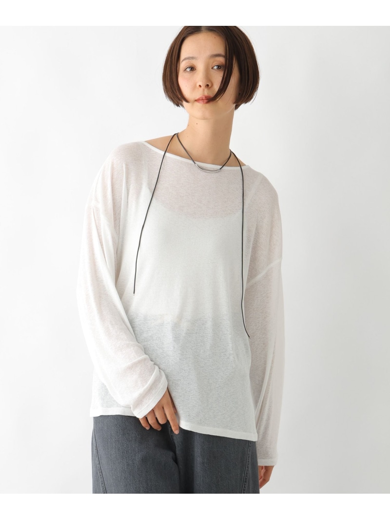 【楽天市場】【SALE／50%OFF】2WAYネックロンT LEPSIM レプシィム トップス カットソー・Tシャツ ホワイト グレー【RBA_E】[Rakuten Fashion ...