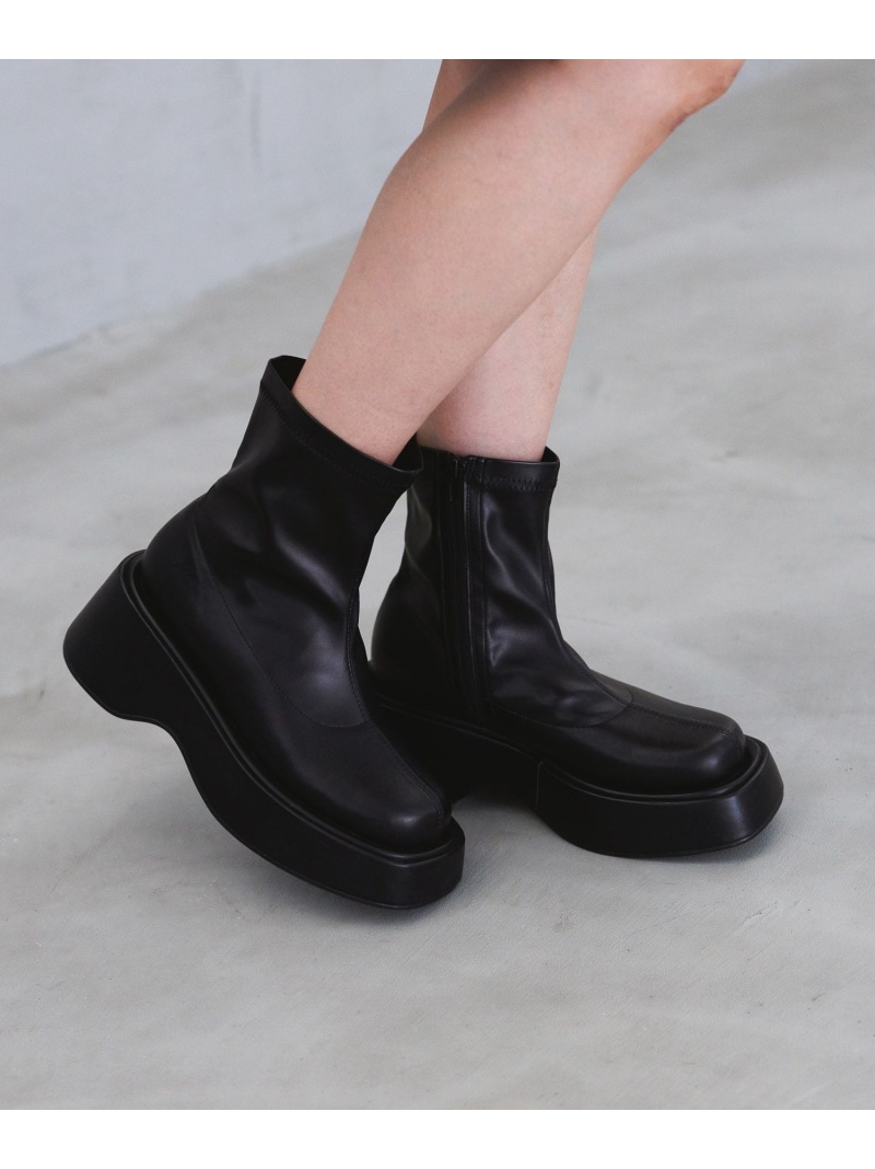 【楽天市場】(W)ボリュームソールブーツ LEPSIM レプシィム シューズ・靴 ブーツ ブラック【送料無料】[Rakuten Fashion]：LEPSIM／レプシィム