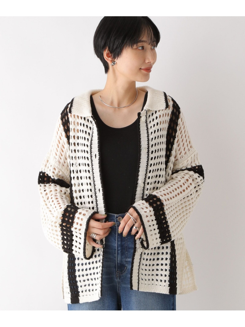 【楽天市場】【SALE／50%OFF】(W)3GメッシュCD LEPSIM レプシィム トップス カーディガン ホワイト レッド【RBA_E ...