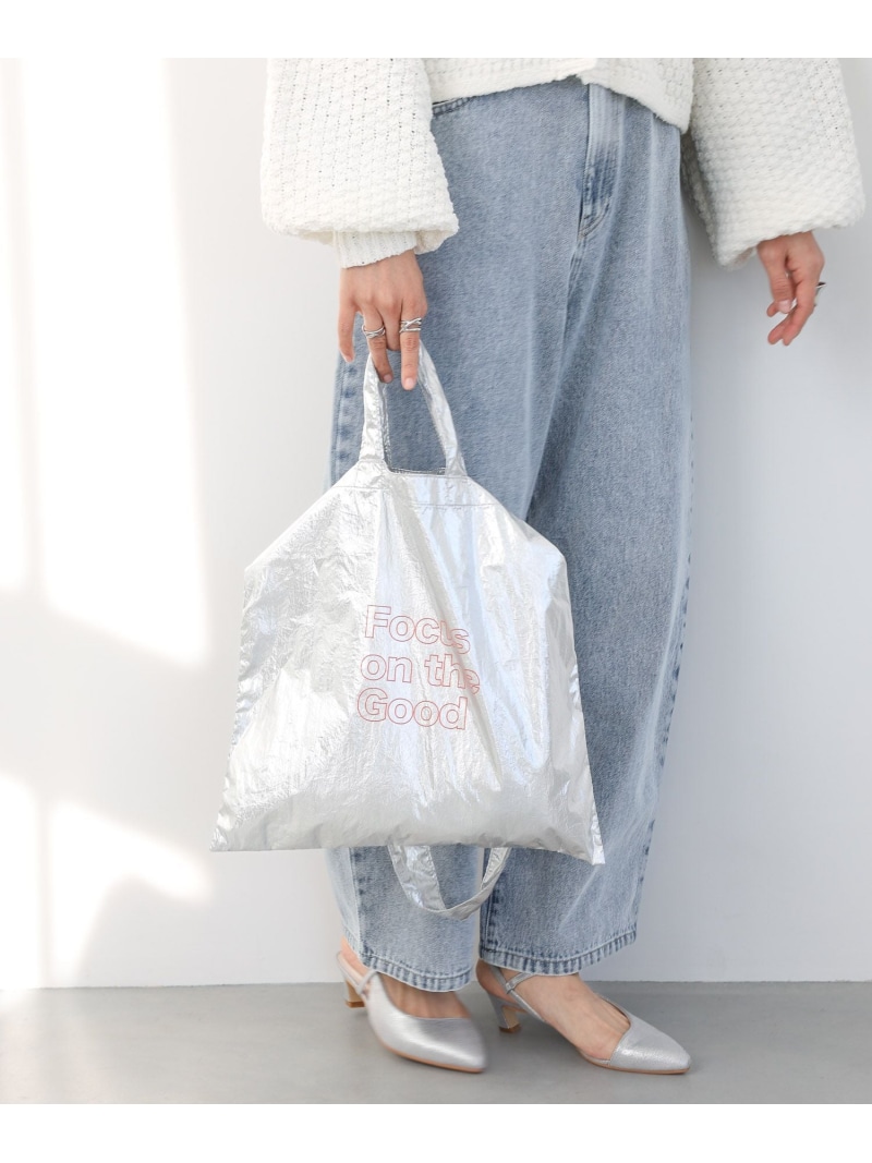 【楽天市場】【SALE／50%OFF】メタリックロゴトートバッグ LEPSIM レプシィム バッグ トートバッグ ホワイト シルバー ブルー ...