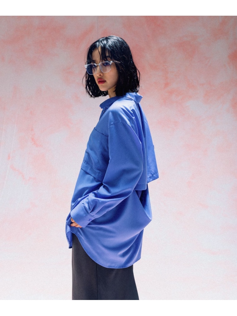 【楽天市場】【SALE／55%OFF】切り替えバックオープンシャツ LEPSIM レプシィム トップス シャツ・ブラウス ブルー グレー ホワイト【RBA_E】[Rakuten Fashion ...