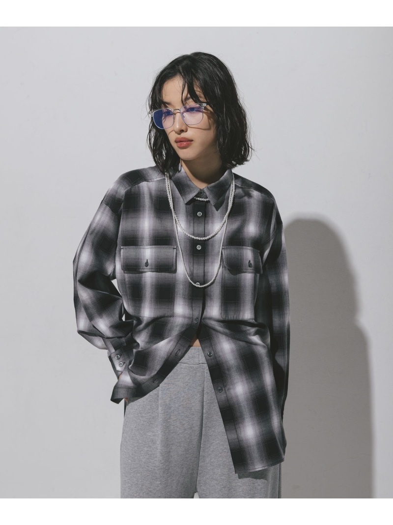 【楽天市場】チェック長袖シャツ LEPSIM レプシィム トップス シャツ・ブラウス ブルー イエロー ブラック【送料無料】[Rakuten ...