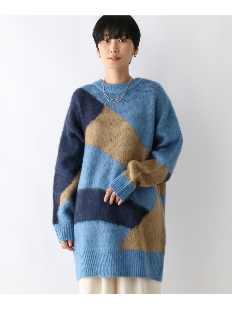 【楽天市場】【SALE／50%OFF】ニュアンス柄ニットチュニック LEPSIM レプシィム トップス ニット グレー ピンク ブルー【RBA_E】[Rakuten Fashion ...