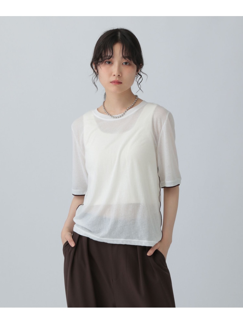 【楽天市場】シアー配色メロープルオーバー LEPSIM レプシィム トップス カットソー・Tシャツ ブラック ホワイト ピンク【送料無料】[Rakuten Fashion]：LEPSIM／レプシィム