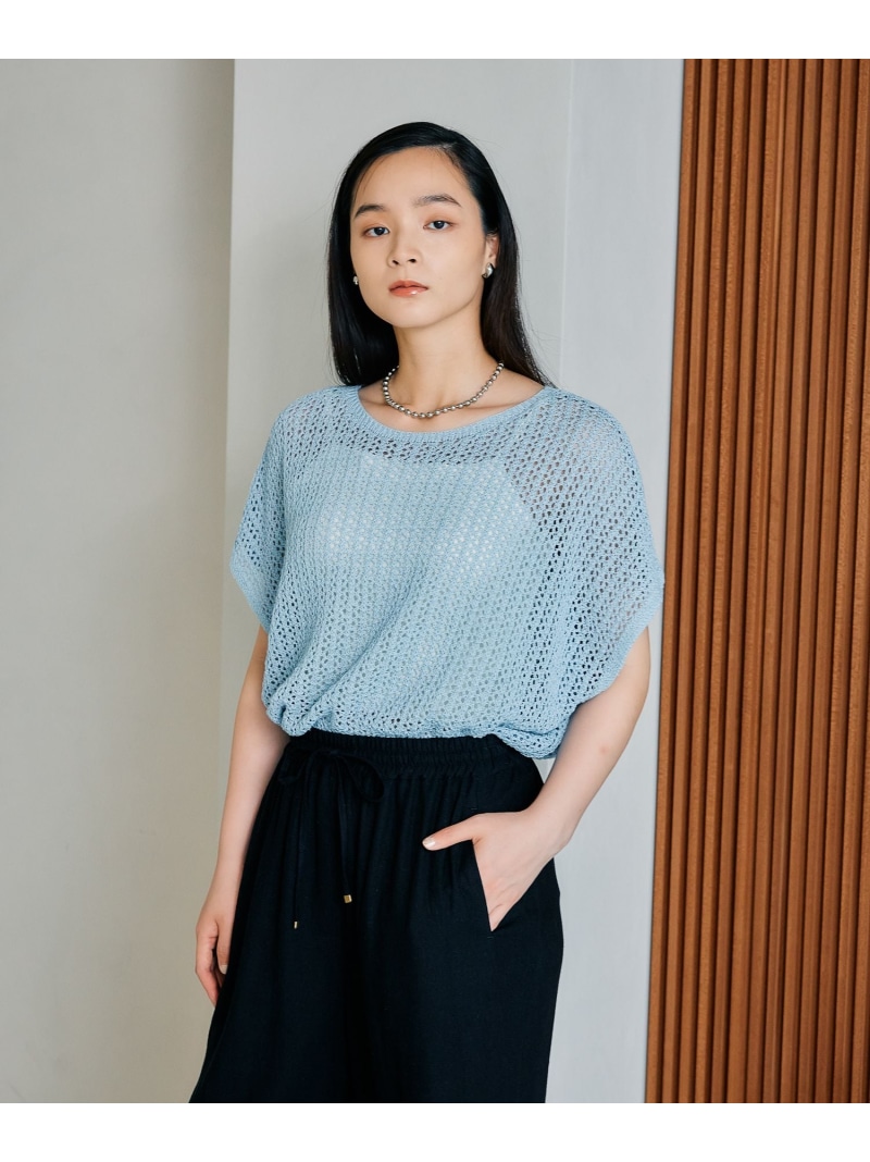 【楽天市場】【SALE／50%OFF】7ゲージテープヤーンフレンチスリーブプルオーバー LEPSIM レプシィム トップス ニット ベージュ ブルー ブラック【RBA_E】[Rakuten ...