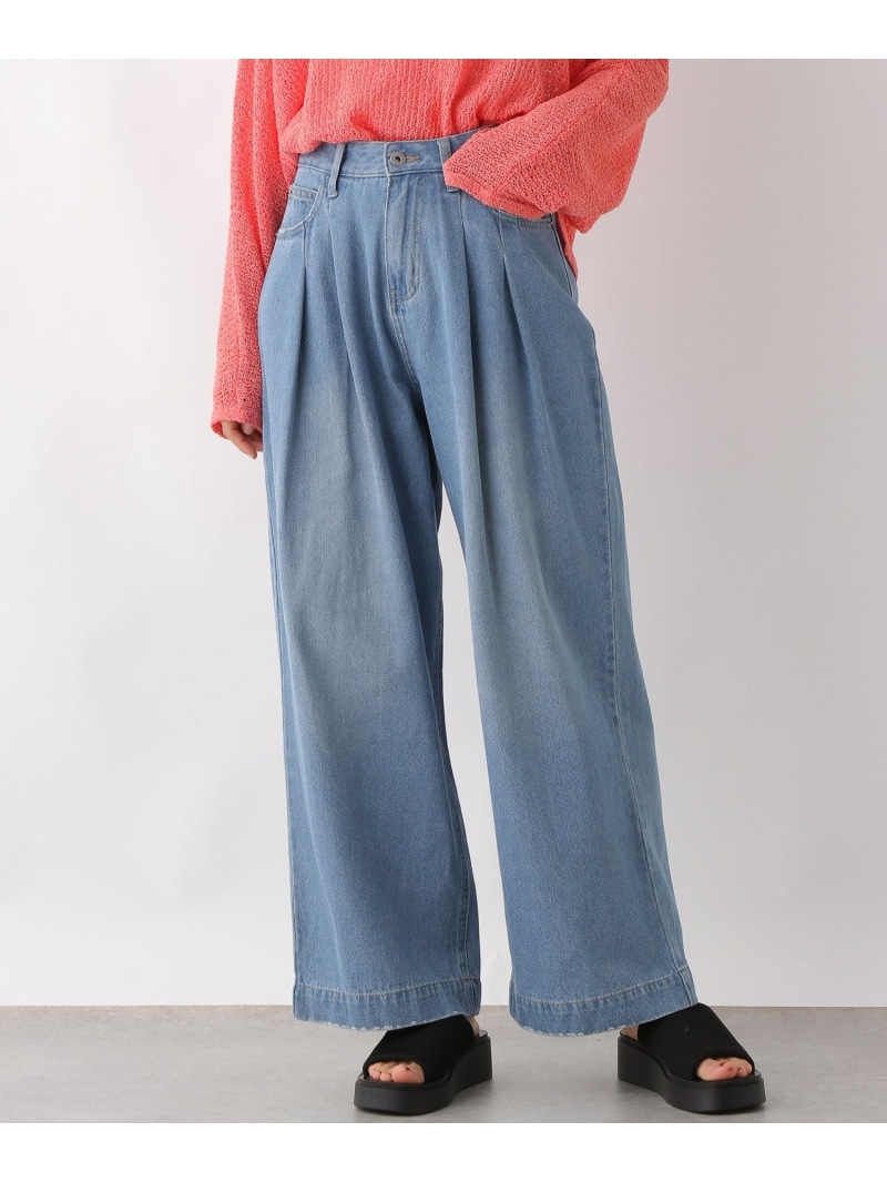 【楽天市場】【SALE／20%OFF】Wタックワイドデニム LEPSIM レプシィム パンツ ジーンズ・デニムパンツ ブルー ブラック【RBA_E】【送料無料】[Rakuten Fashion ...
