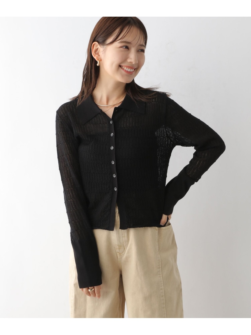 【楽天市場】【SALE／50%OFF】12ゲージ透かしポロプルオーバー LEPSIM レプシィム トップス ニット ブラック グレー【RBA ...