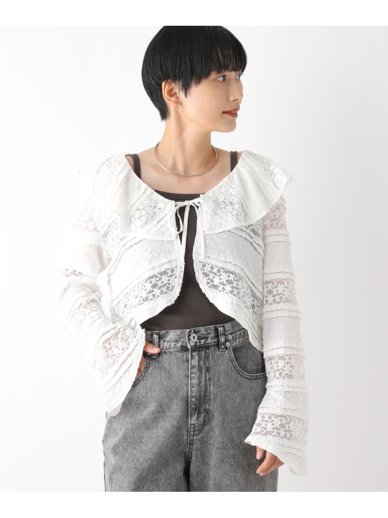 【楽天市場】【SALE／65%OFF】レースショート羽織り LEPSIM レプシィム トップス シャツ・ブラウス ブラック ホワイト【RBA ...