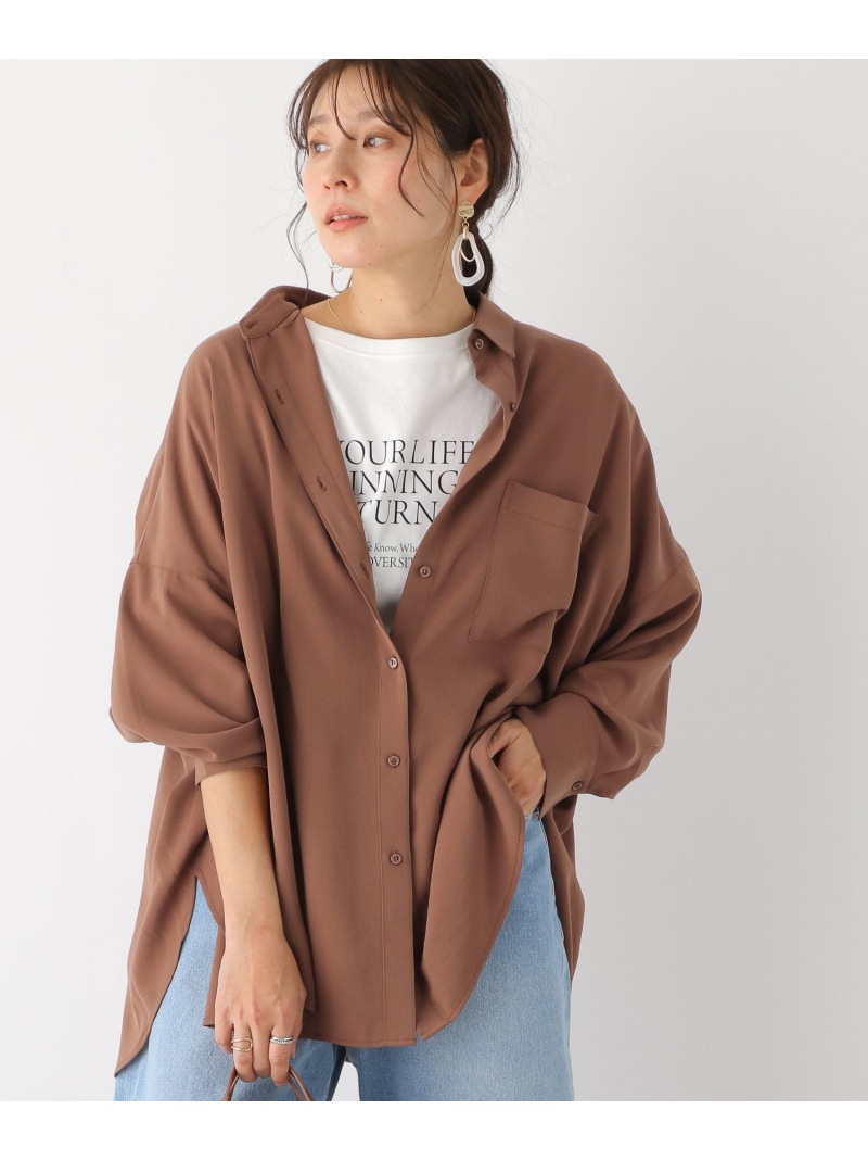 【楽天市場】【SALE／50%OFF】(W)マルチメリットカルゼSH LEPSIM レプシィム トップス シャツ・ブラウス ブラウン グレー ...