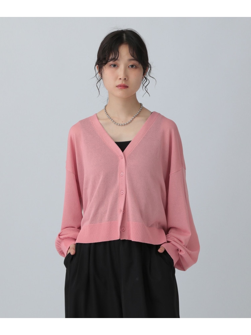 【楽天市場】14ゲージシアー長袖カーディガン LEPSIM レプシィム トップス カーディガン グレー ブラック ピンク【送料無料 ...