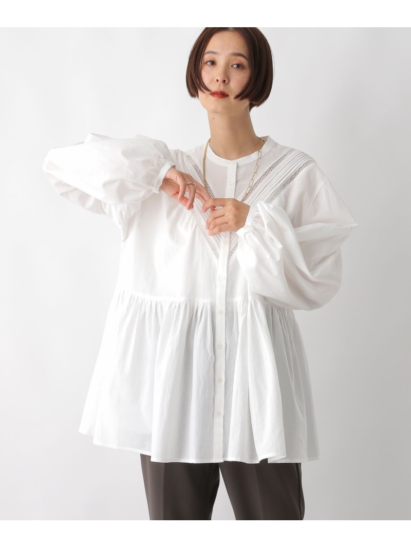 【楽天市場】レースギャザーチュニックブラウス LEPSIM レプシィム トップス シャツ・ブラウス ホワイト ブラック【送料無料 ...