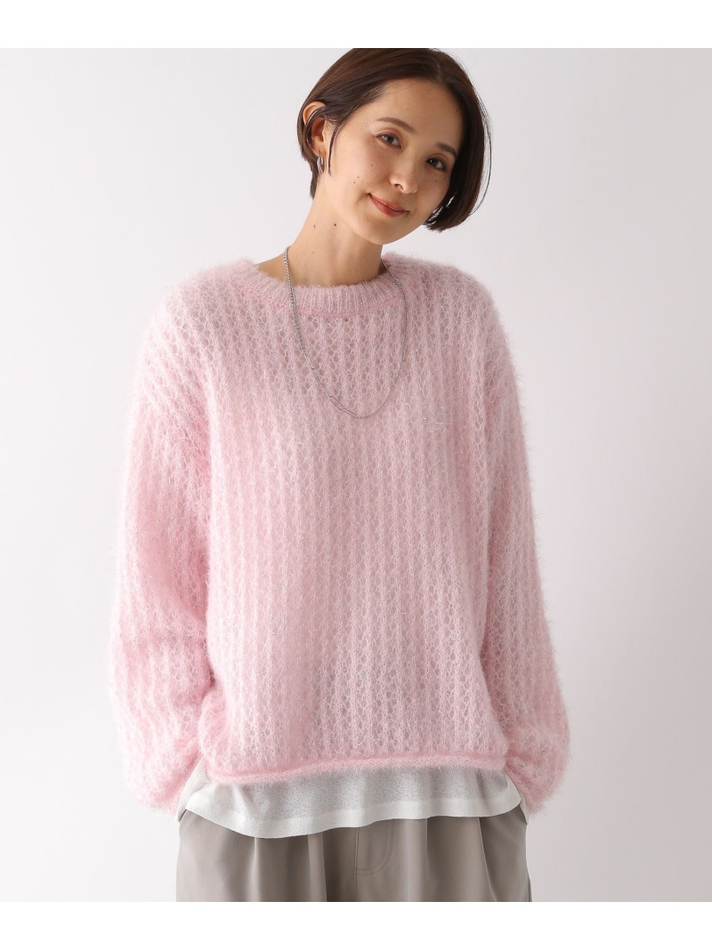 【楽天市場】【SALE／55%OFF】3ゲージエアリーラメメッシュプルオーバー LEPSIM レプシィム トップス ニット グレー グリーン ピンク ブラウン【RBA_E】[Rakuten ...