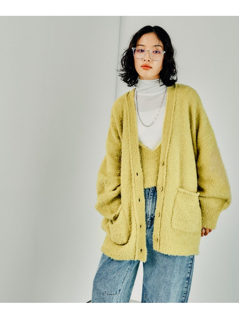 【楽天市場】【SALE／50%OFF】5ゲージシャギーBIGカーディガン LEPSIM レプシィム トップス ニット イエロー ブルー【RBA ...