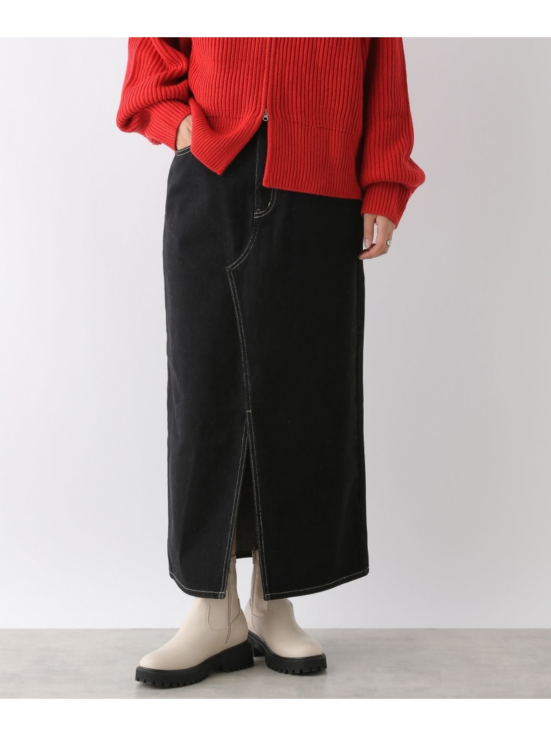 【楽天市場】【SALE／50%OFF】デニムナロースカート LEPSIM レプシィム スカート ロング・マキシスカート ブラック ブルー【RBA_E】[Rakuten Fashion ...