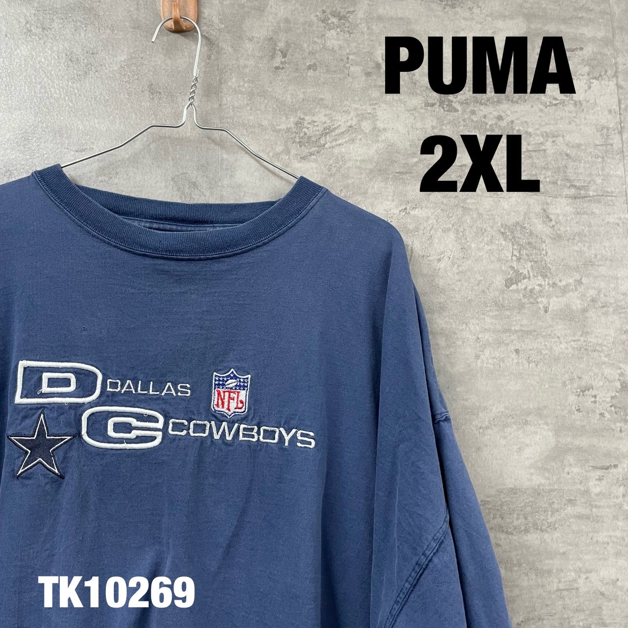 【楽天市場】PUMA プーマ ブルー Tシャツ 半袖 クルーネック メンズ 2XL 刺繍ロゴ 袖ロゴ 刺デザイン NFL DALLAS ...