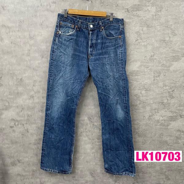 【楽天市場】Levi's501R ブルー ボタンフライ デニムジーンズパンツ W33L32 実寸W32in 赤タブ 005010101 USA ...