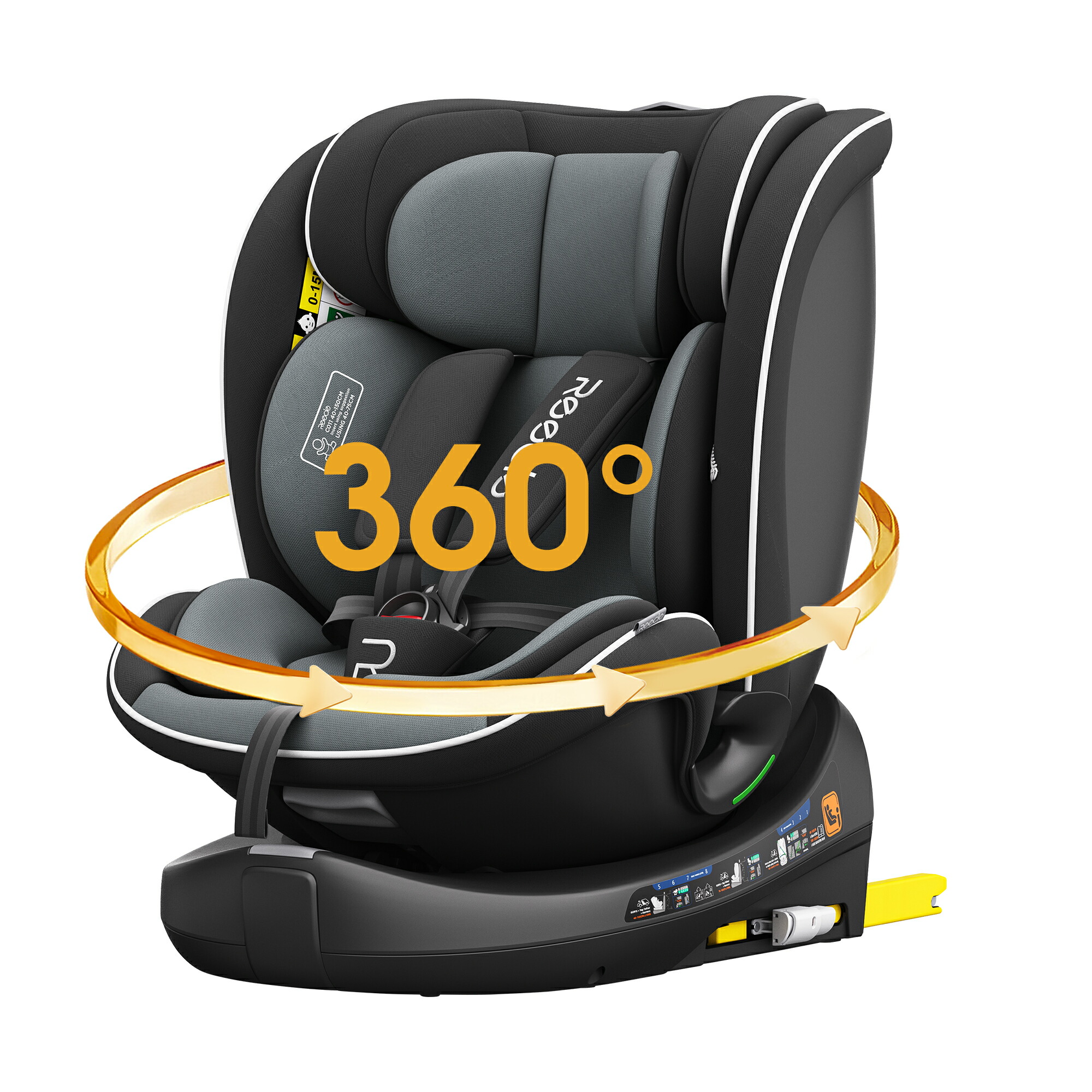 【楽天市場】【メーカー直販・送料無料】Reecle チャイルドシート 360° 回転式 新生児~12歳頃 新安全基準R129適合 ISOFIX ...