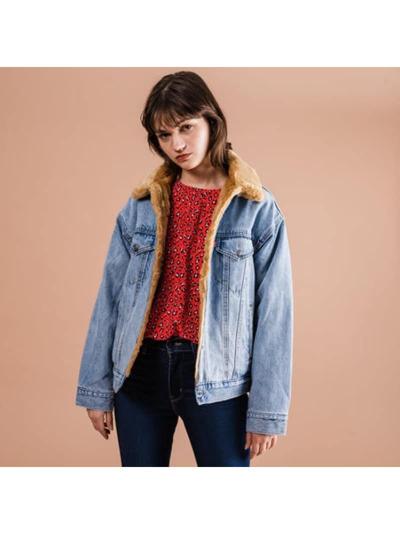 【楽天市場】FUR DAD トラッカージャケット HELLA INDIGO Levi's リーバイス ジャケット・アウター デニムジャケット ...