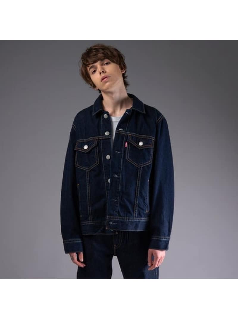 【楽天市場】TYPE 1 トラッカージャケット JADE SEA Levi's リーバイス ジャケット・アウター デニムジャケット ブラック ...
