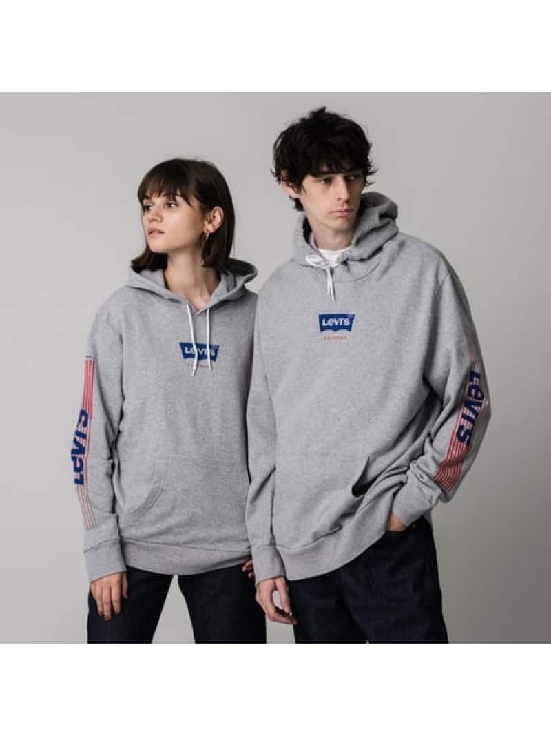 【楽天市場】グラフィックフーディー HM ALT PO MIDTONE HEATHER GREY Levi's リーバイス トップス ...