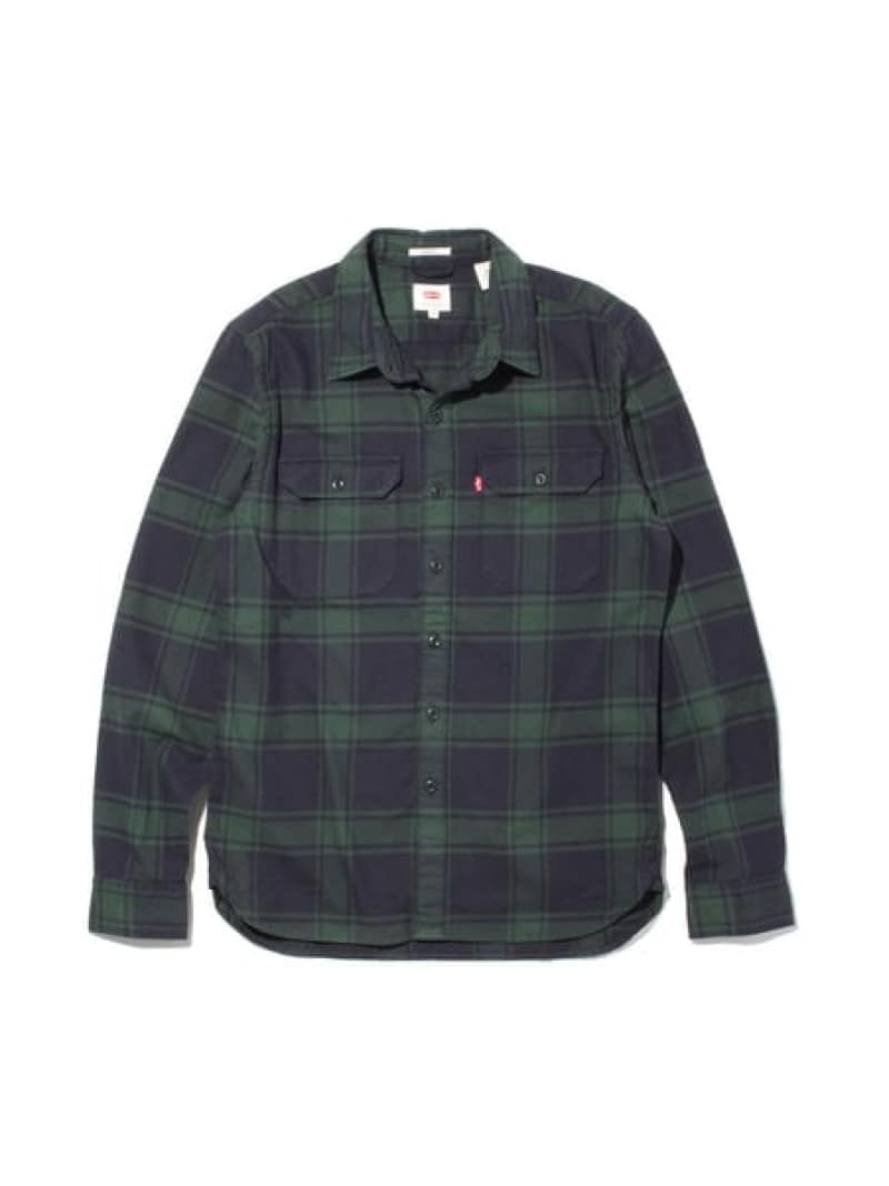 【楽天市場】JACKSON WORKER BADGER PYTHON GREEN PLAID Levi's リーバイス トップス シャツ ...