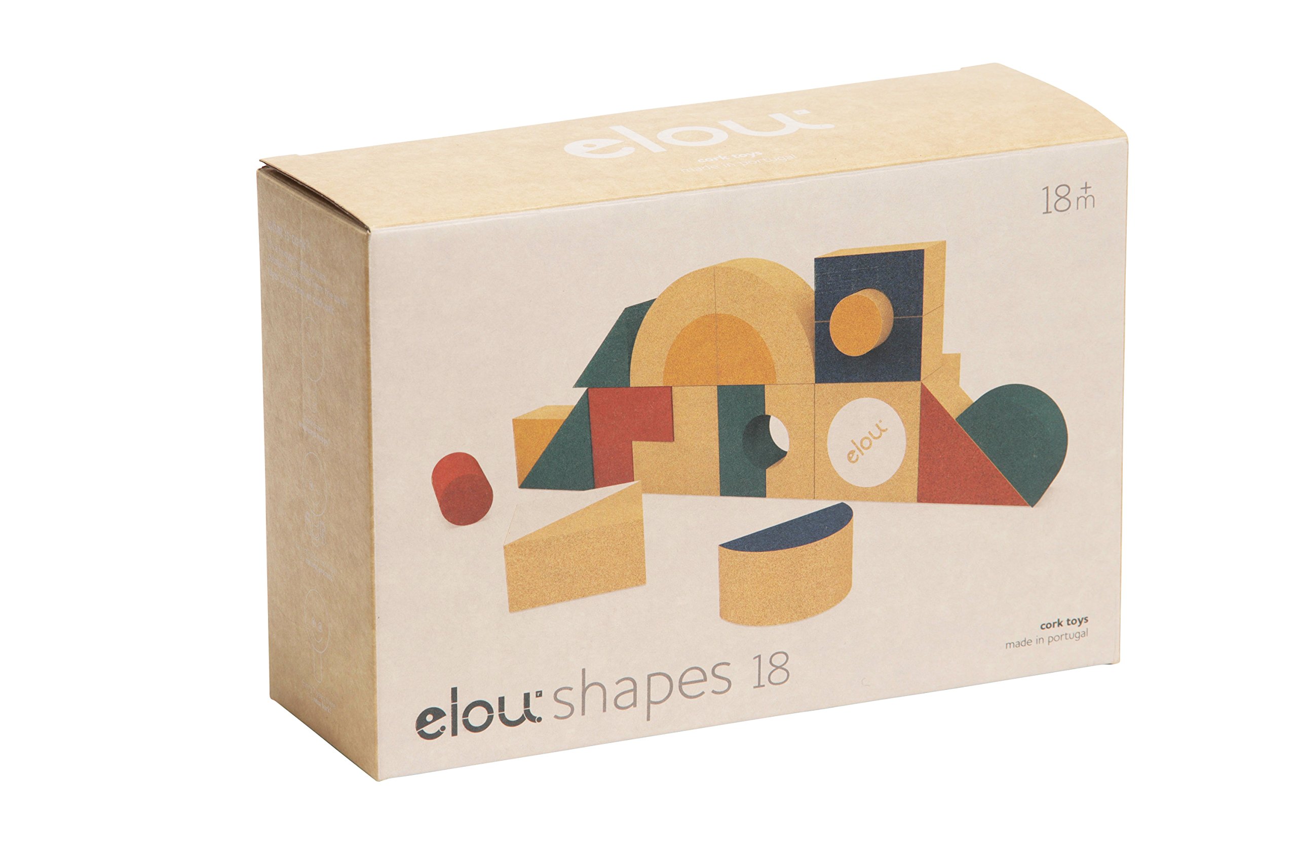 【楽天市場】elou エロウ 軽い コルク 積み木 elouシェイプス 18P TYEL810449：レックストア