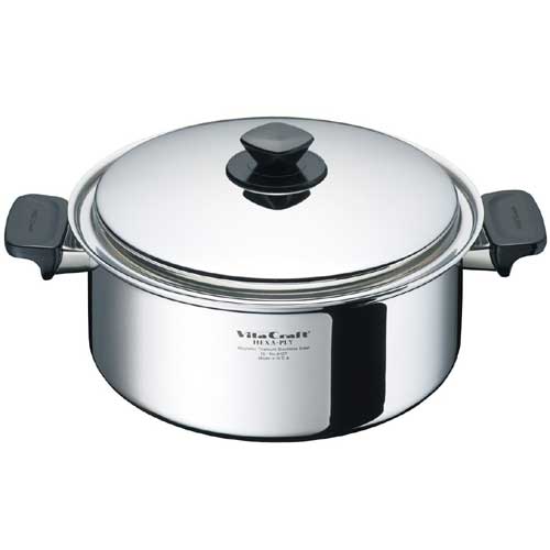 【楽天市場】【送料無料】 ビタクラフト Vita Craft ヘキサプライ 両手ナベ 5.5L [6127] 全面多層構造 IH対応 ...