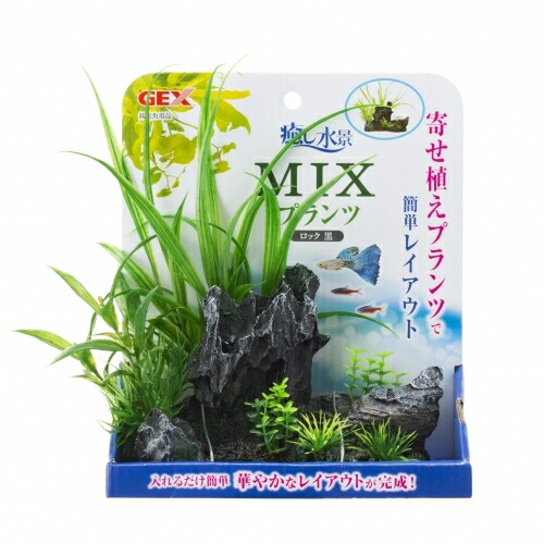 【楽天市場】GEX 癒し水景 MIXプランツ ロック黒 4972547035196 観賞魚水槽用 水中レイアウト 水草：PET World アミーゴ楽天市場店